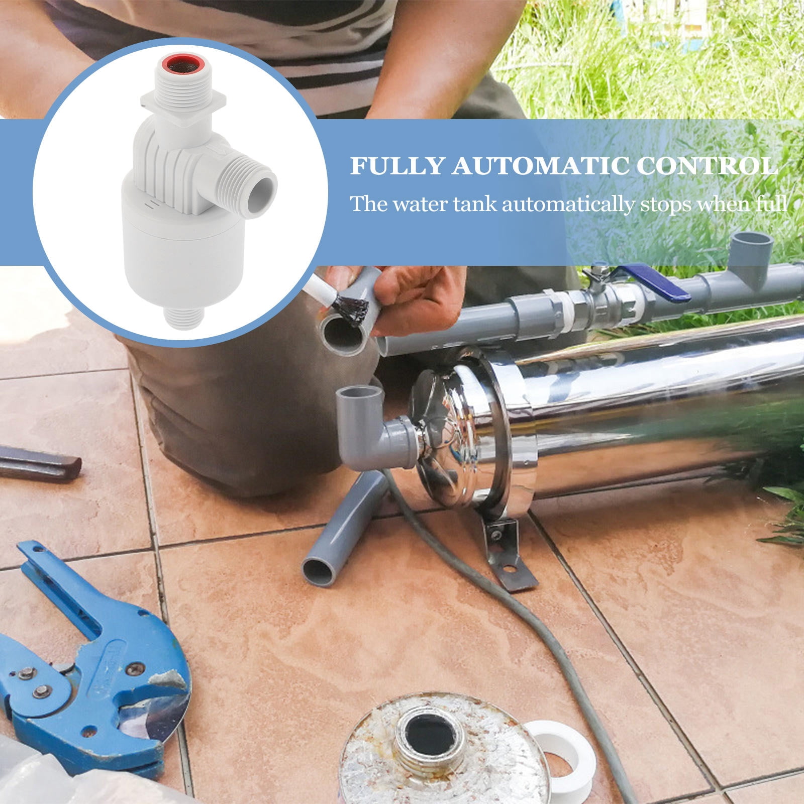 LABELEPH Automatic Water Level Control Valves 1Pcs 3 4 Inch White Pa ...