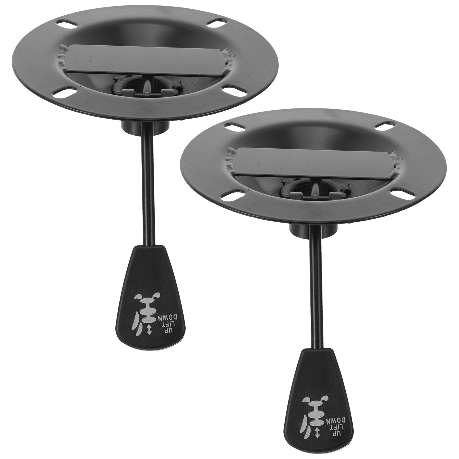 LABELEPH Black Iron Chair Swivel Base 2Set for Office Chair Replacement ...