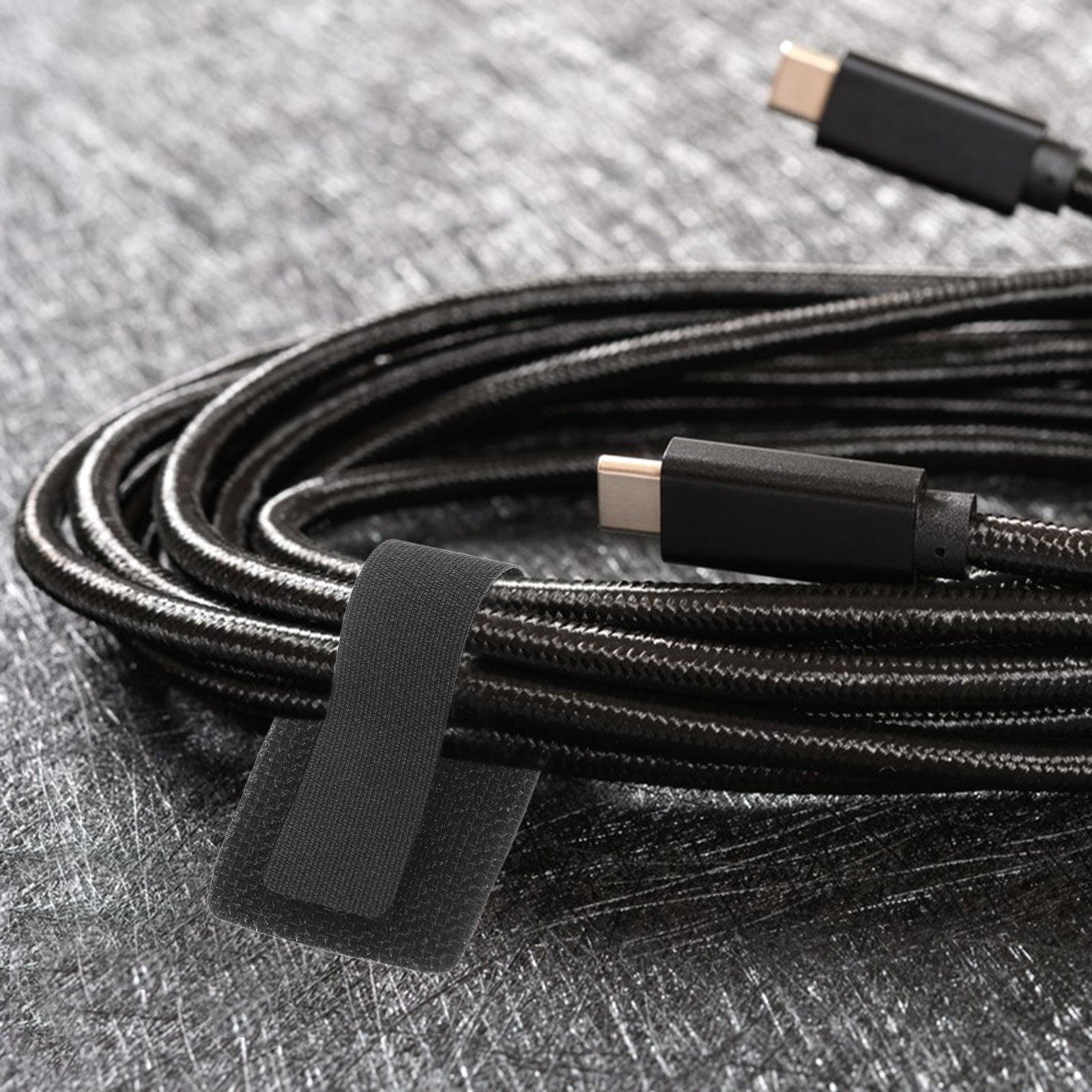 LABELEPH Black Nylon Cable Management Straps for Charger Cords and ...