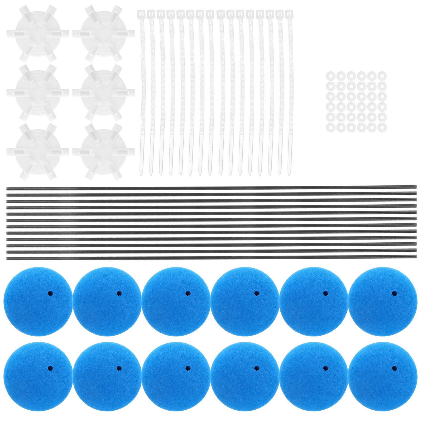 LABELEPH Kids Flying Toy 3Sets Sponge Foam Ball Kit For Helicopters ...