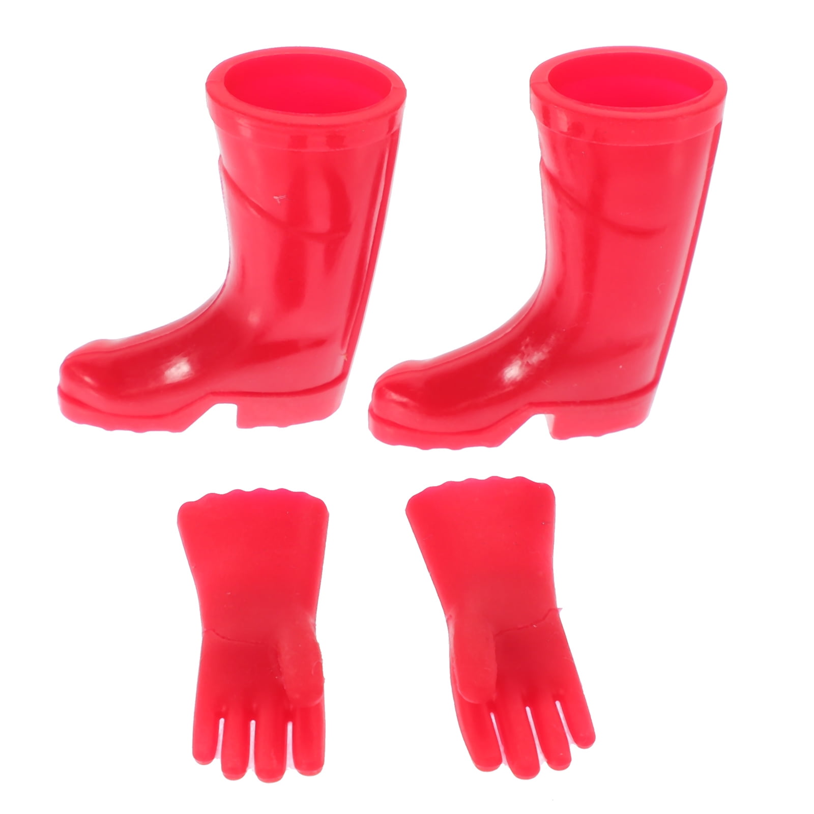 LABELEPH Red Miniature Rain Boots and Gloves 1 Set for Craft ...