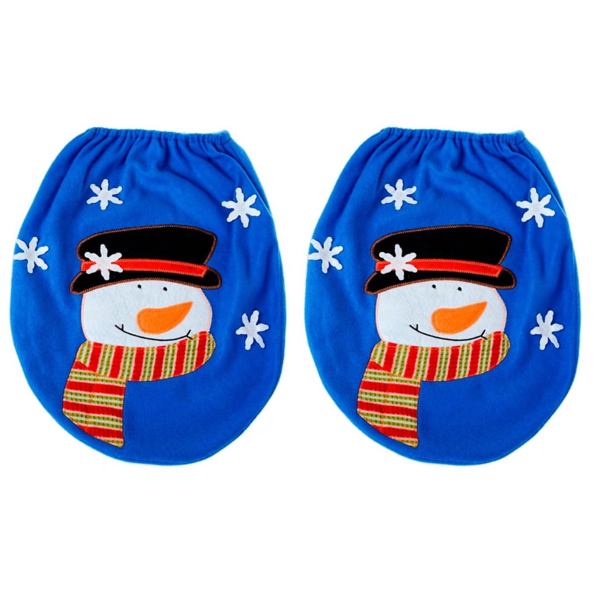 LABELEPH Toilet Seat Cover Blue Cloth 2Pcs 14.2 x 15.7in - Walmart.com