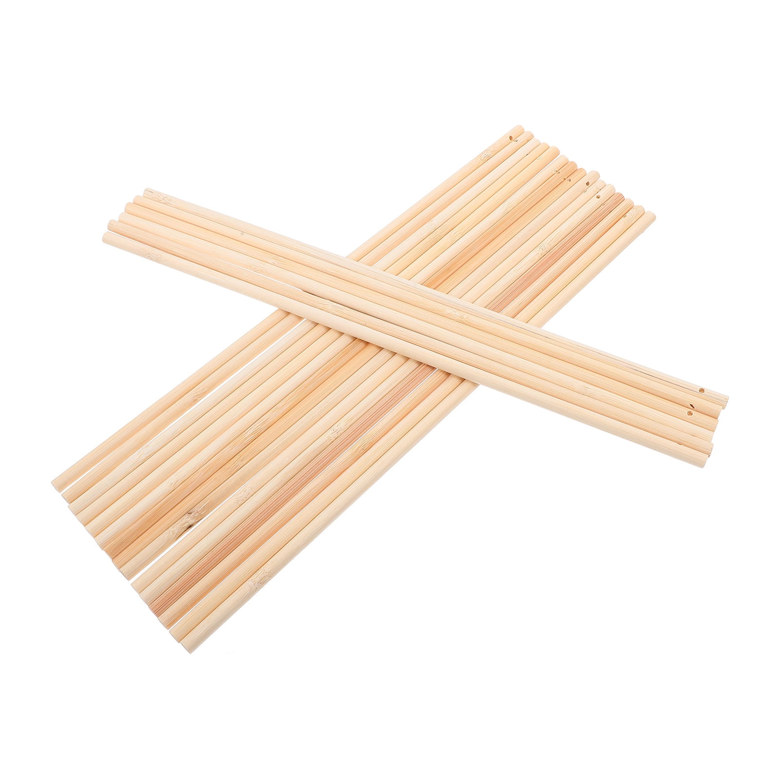 LABELEPH Wood Rods 20Pcs Beige Pine Wood Traditional Design for Diy and ...