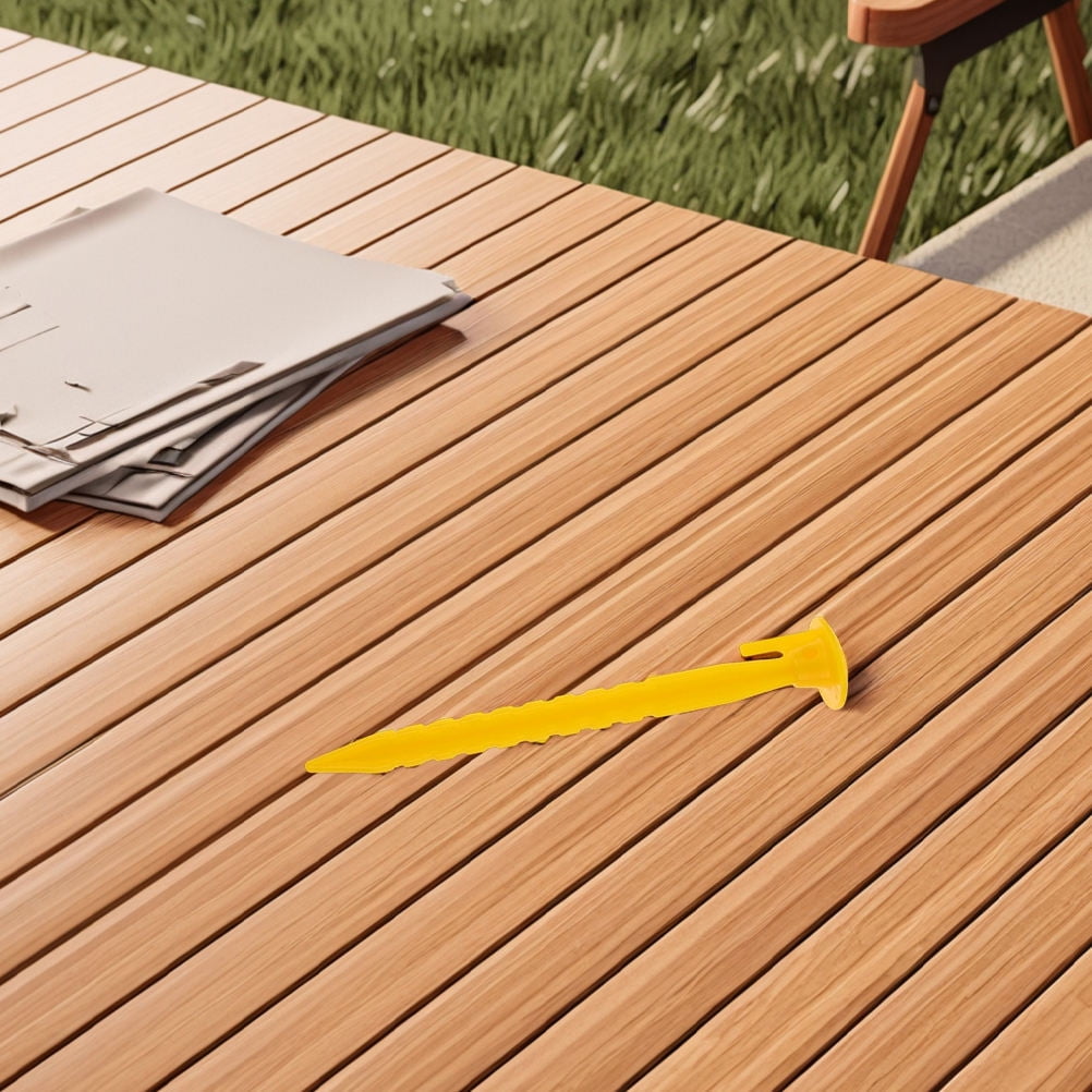 LABELEPH Yellow Tent Stakes 36Pcs for Anchoring Beach Umbrellas and ...