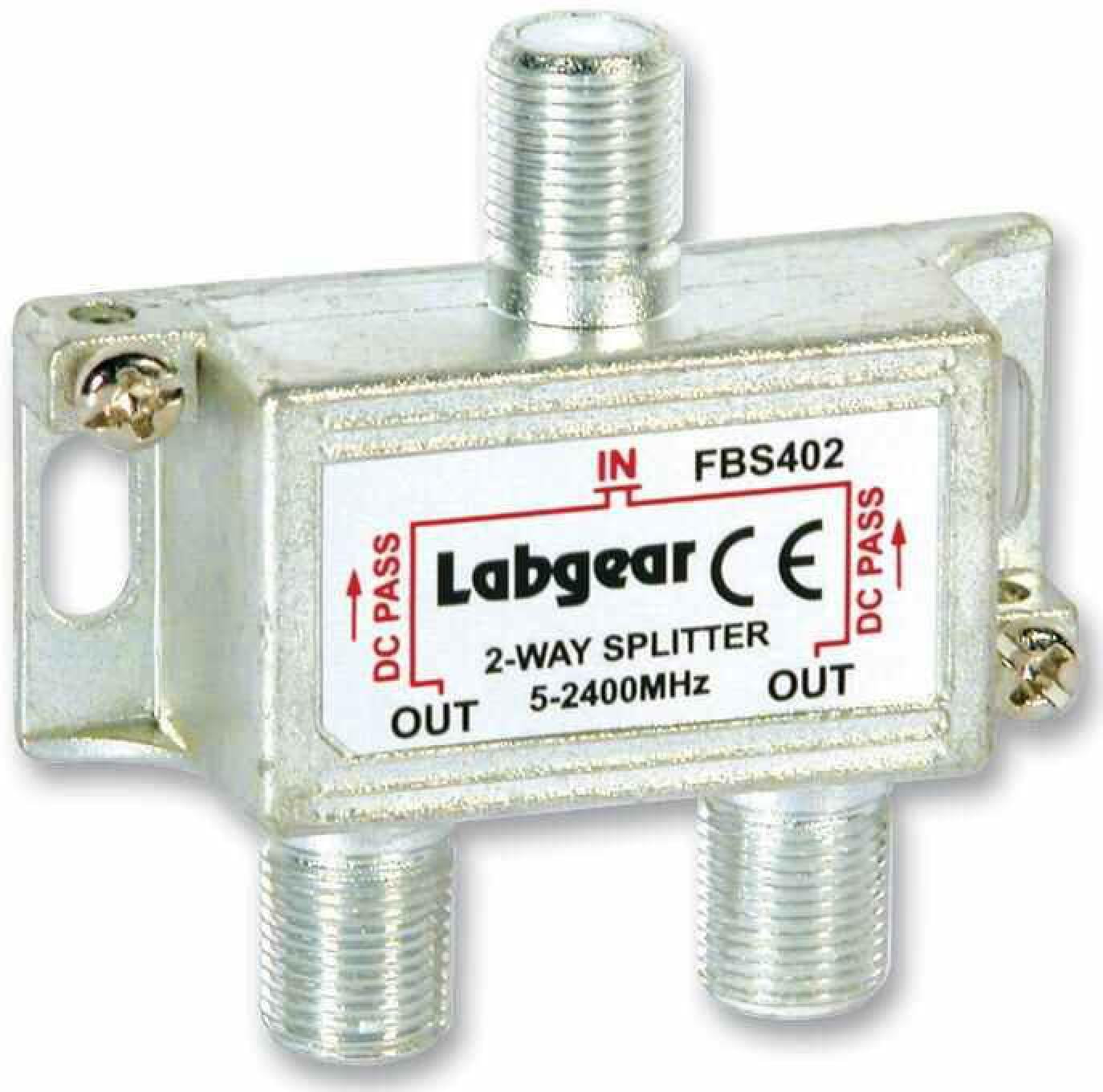 LABGEAR - Broadband 2-Way Compact Splitter Power Pass All Ports 5 ...