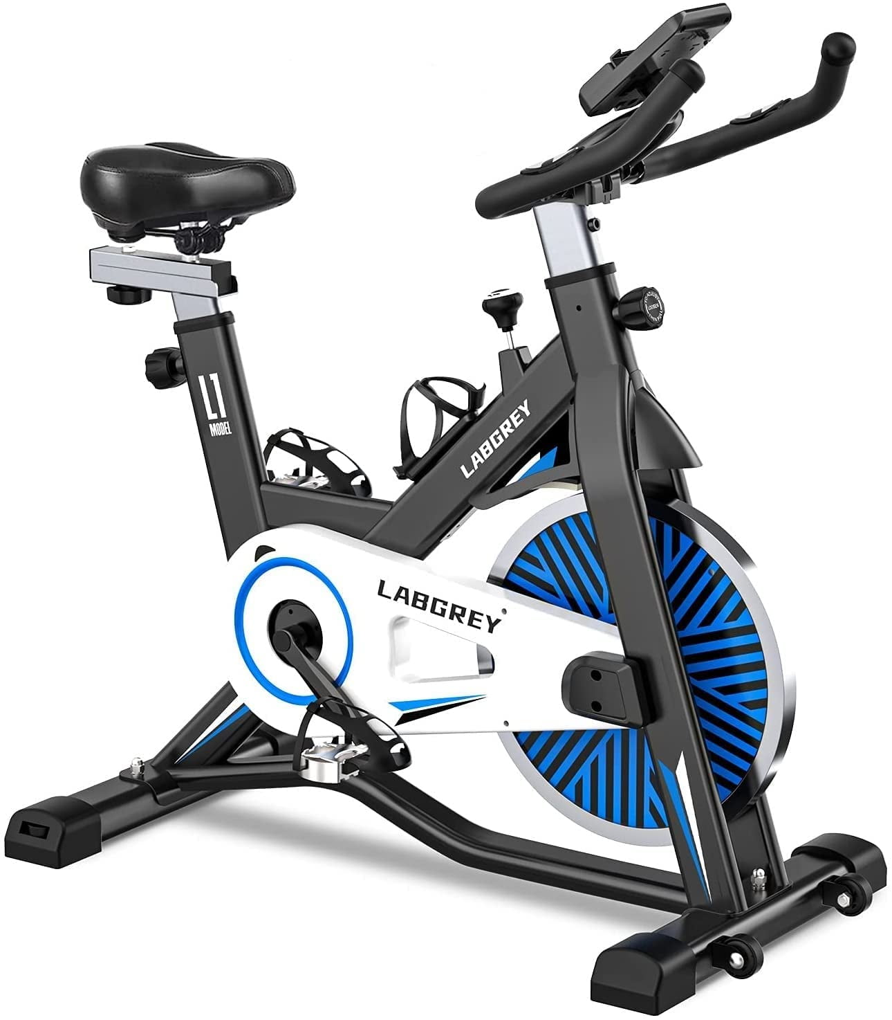 LABGREY Exercise Bike Indoor Cycling Bike Stationary Cycle Bike with ...