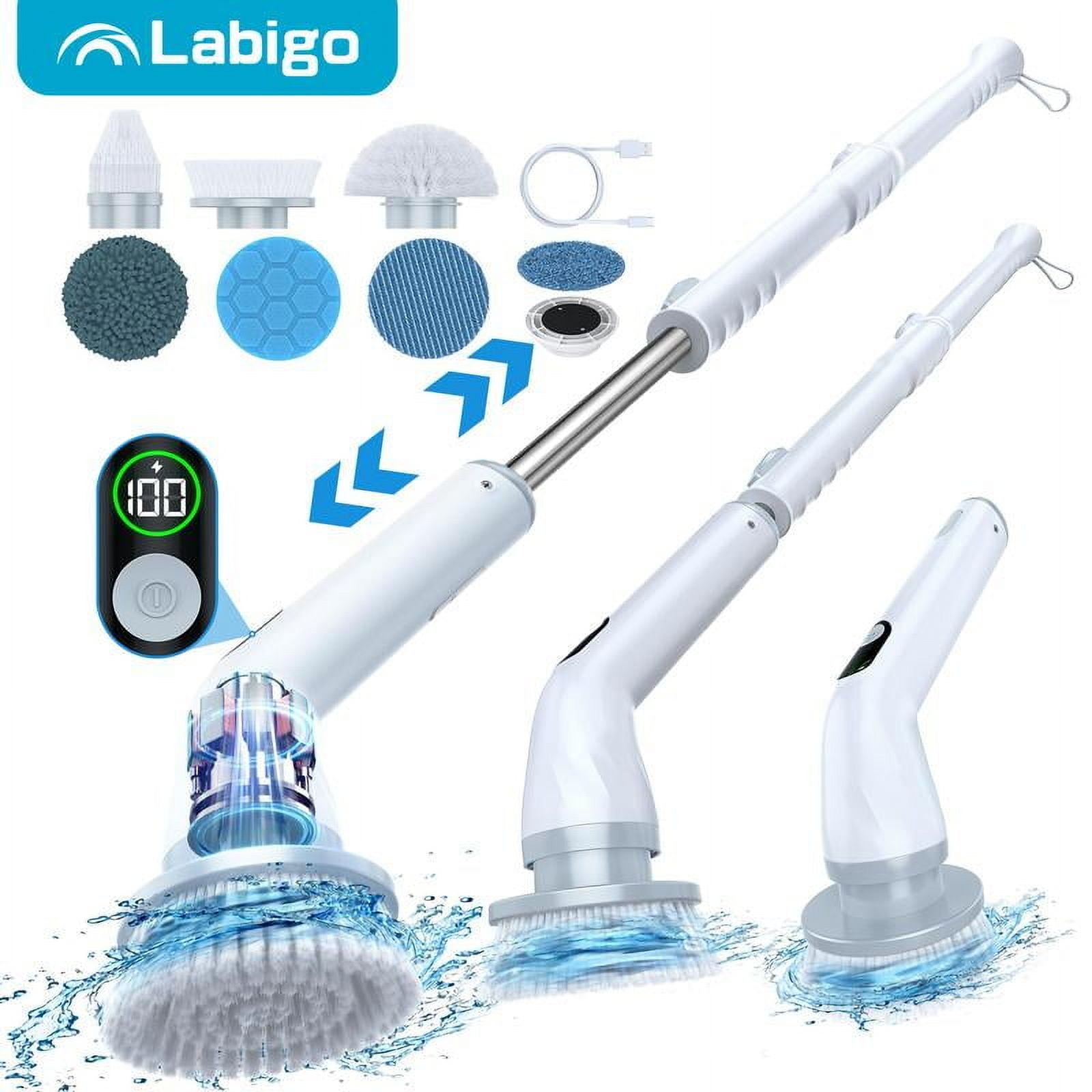 LABIGO Electric Spin Scrubber,Bathroom Spin Brush with Cordless Power ...