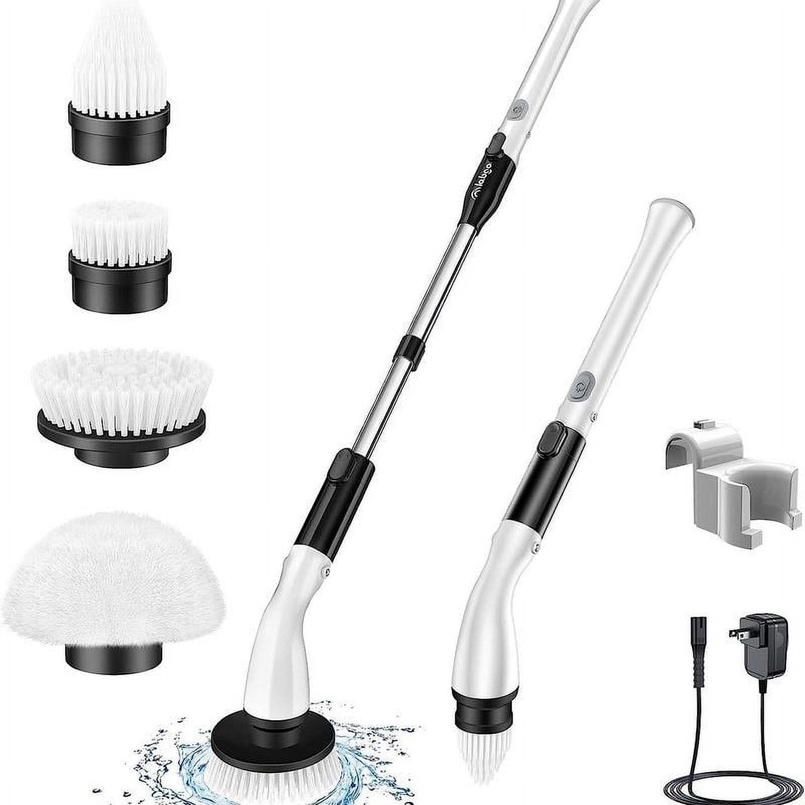 LABIGO Electric Spin Scrubber, Cordless Shower Scrubber with Extension ...