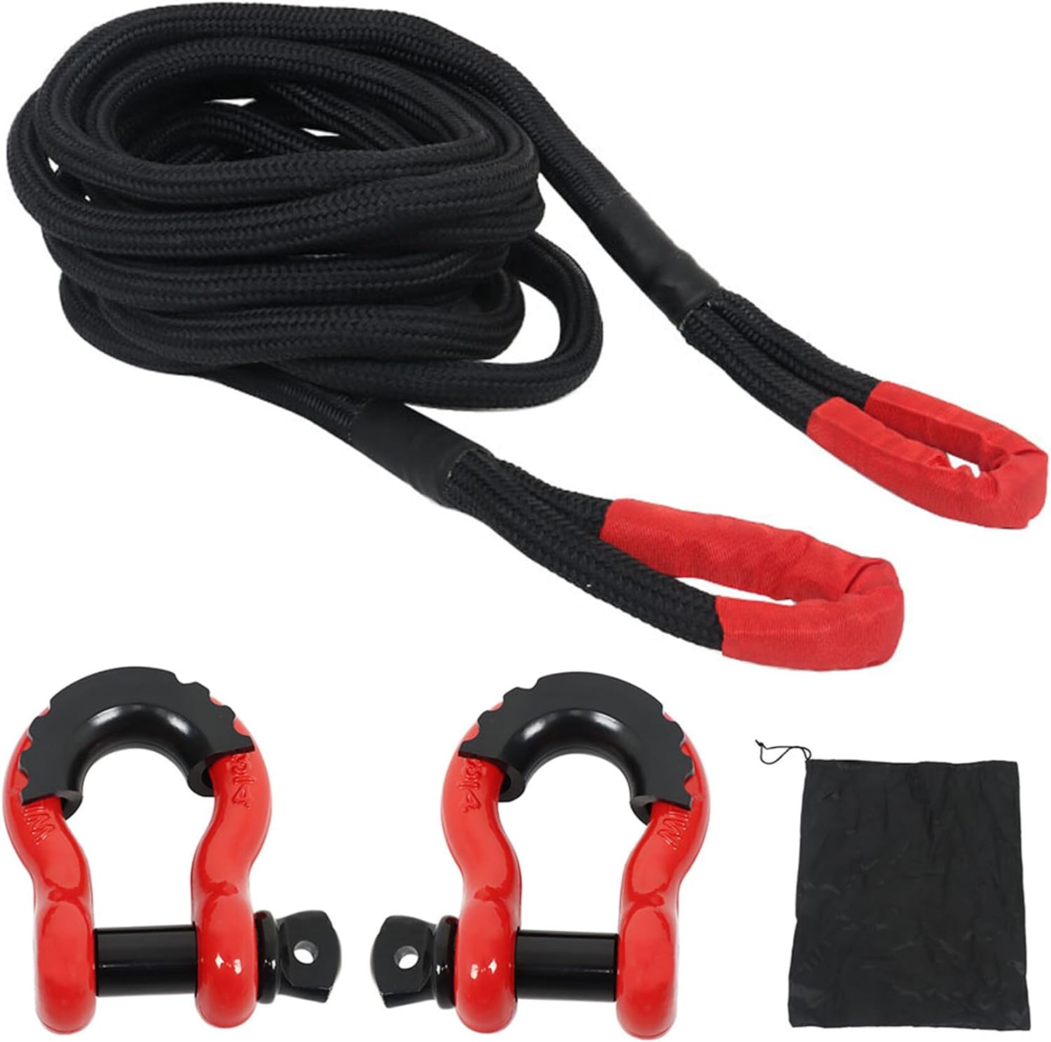 LABLT 1 Inch Thick by 30 Foot Long Nylon Recovery Tow Rope 36500LBS ...