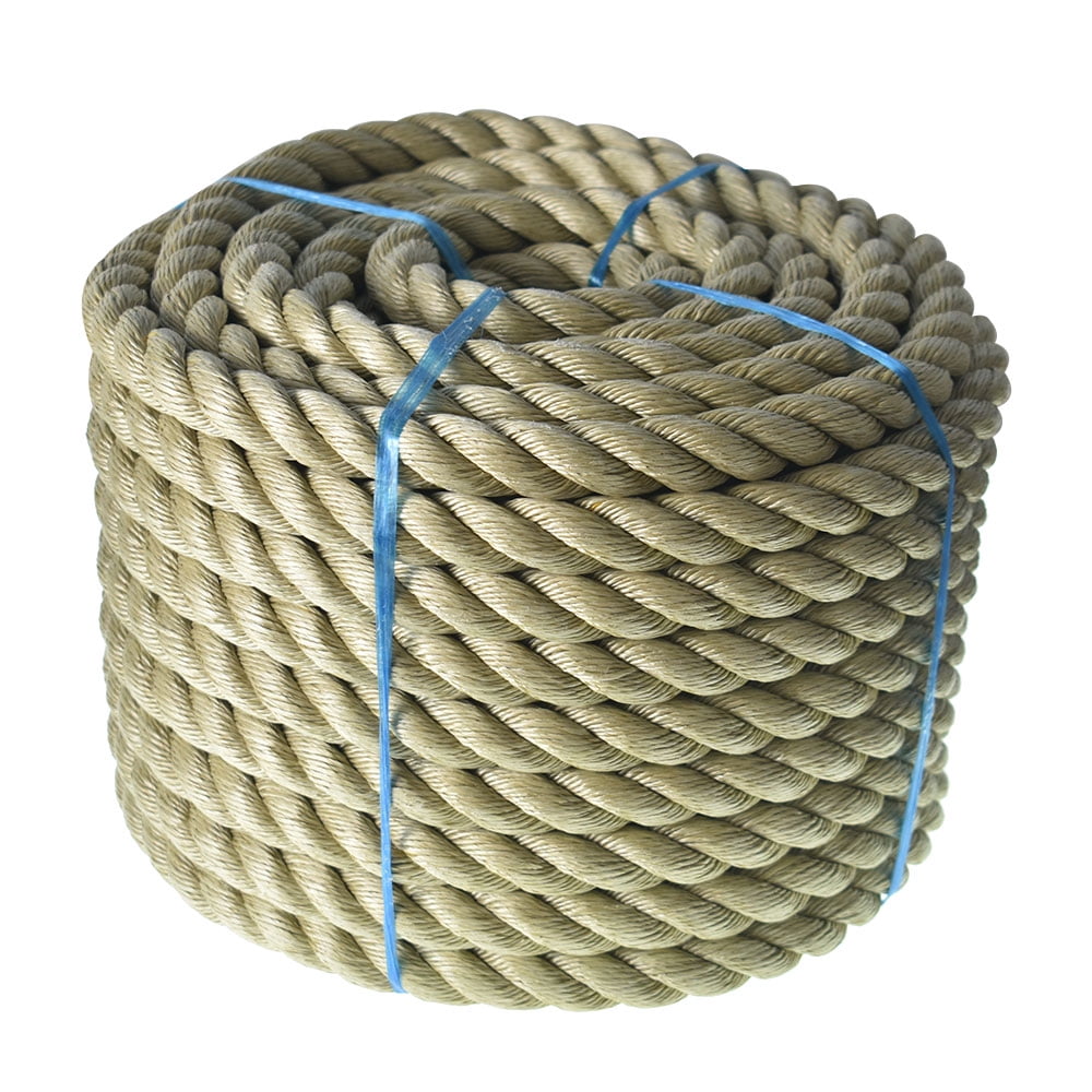 LABLT 1 inch x 100 ft Twisted 3 Strand Polypropylene Synthetic Rope ...