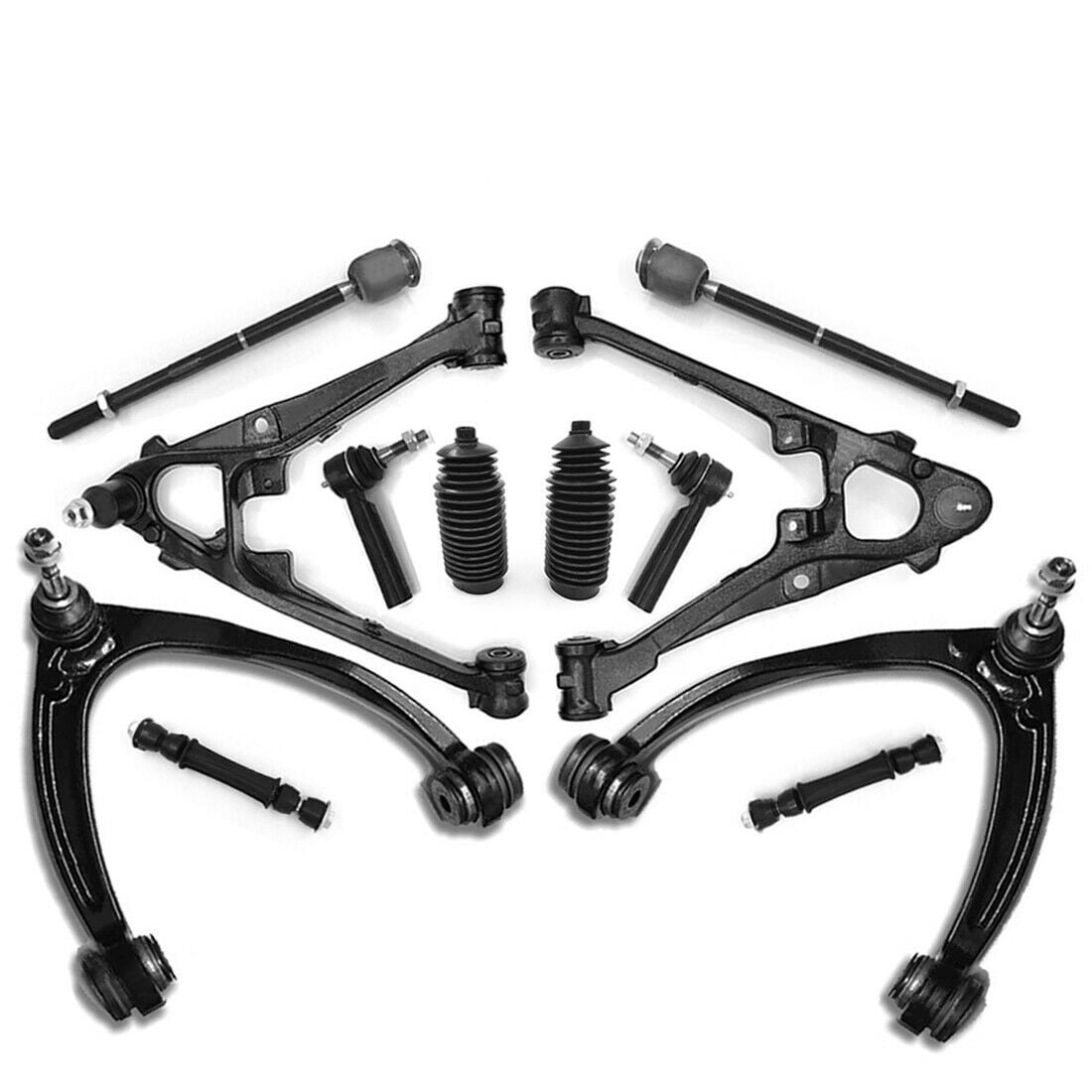 LABLT 12PC Front Upper Lower Control Arm Tierod Kit for Chevy Silverado ...