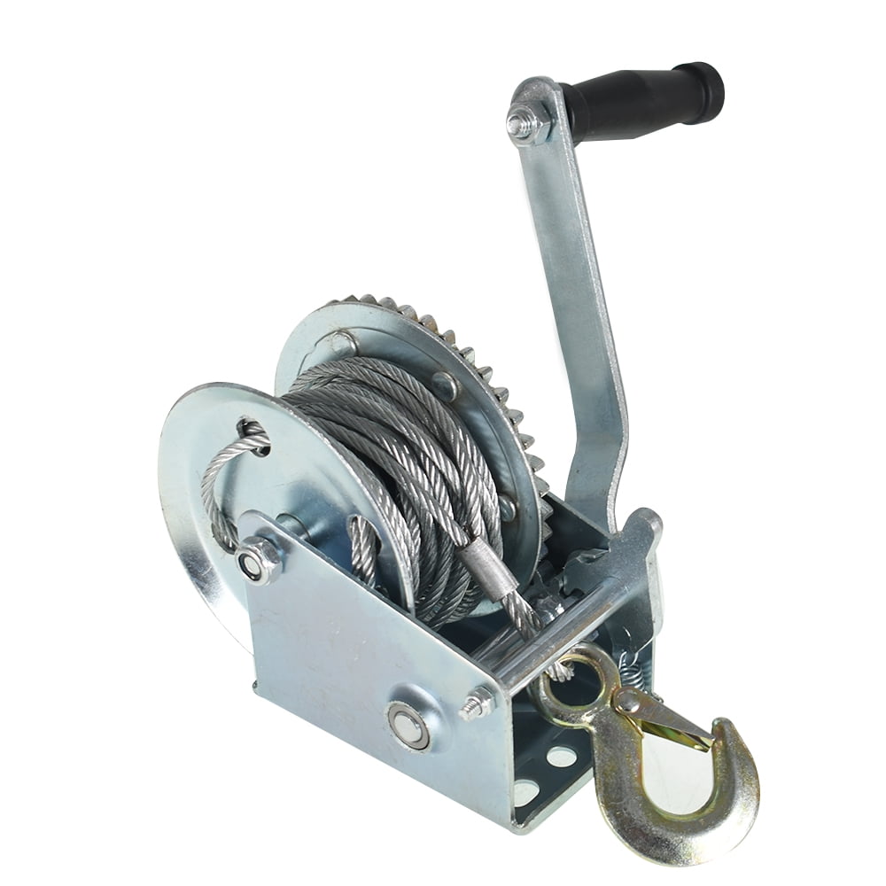 LABLT 1600lbs Hand Winch Boat Winch Hand Crank Winch W/10m (32ft) Cable ...