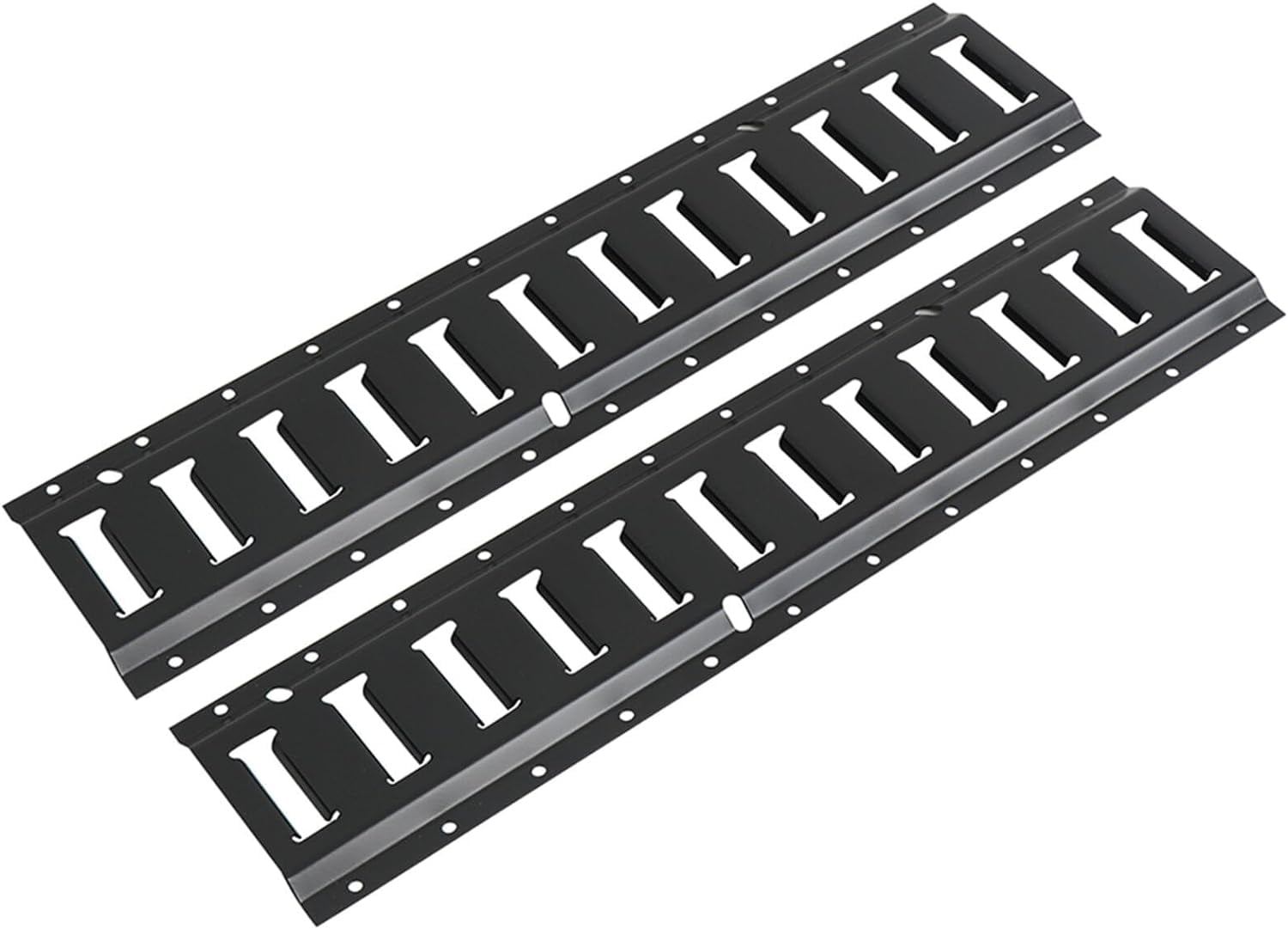 LABLT 2 PCS Powder Coated Black E Track Tie Down Rail Kit 2 Foot Heavy ...