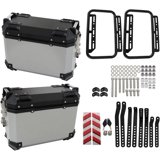 LABLT 2 x Motorcycle Storage Carrier Side Box and Mounting Bracket with ...