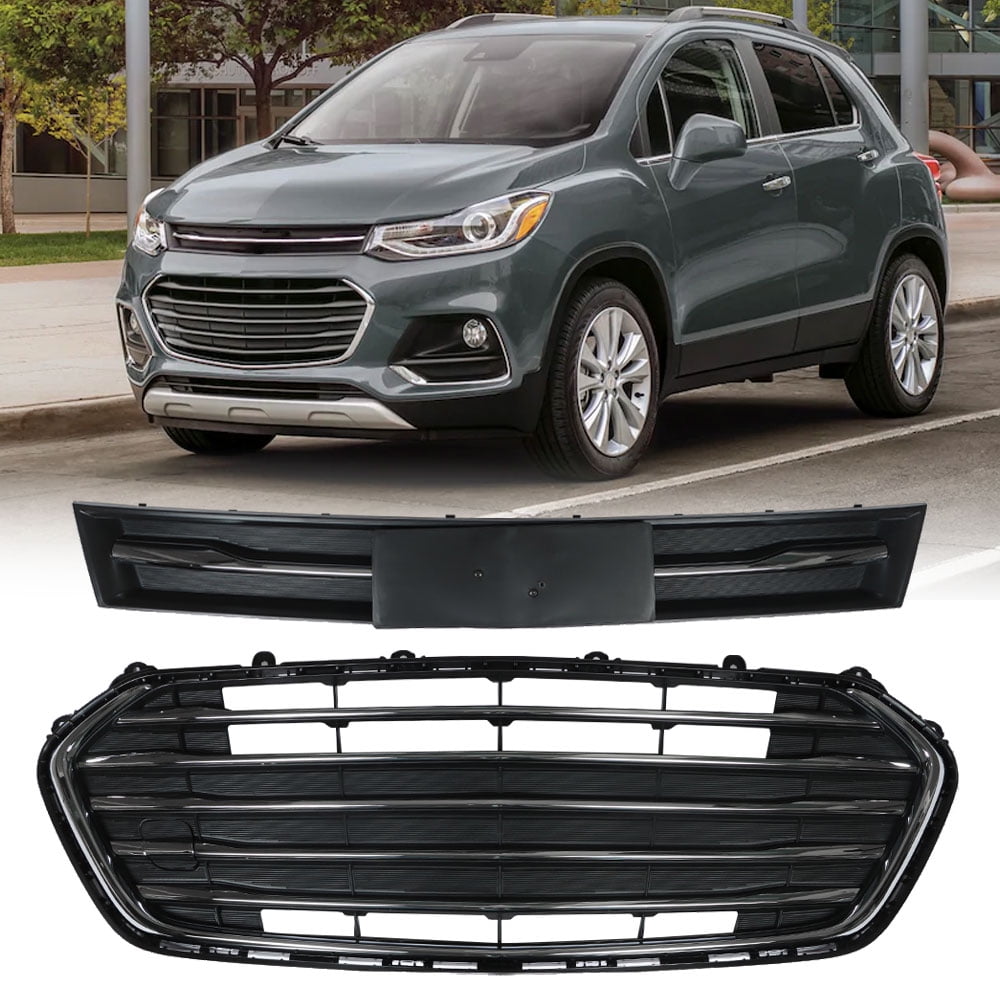 LABLT 2Pcs Chevy Black Grille Set, Front Upper+Lower for Chevrolet Trax ...