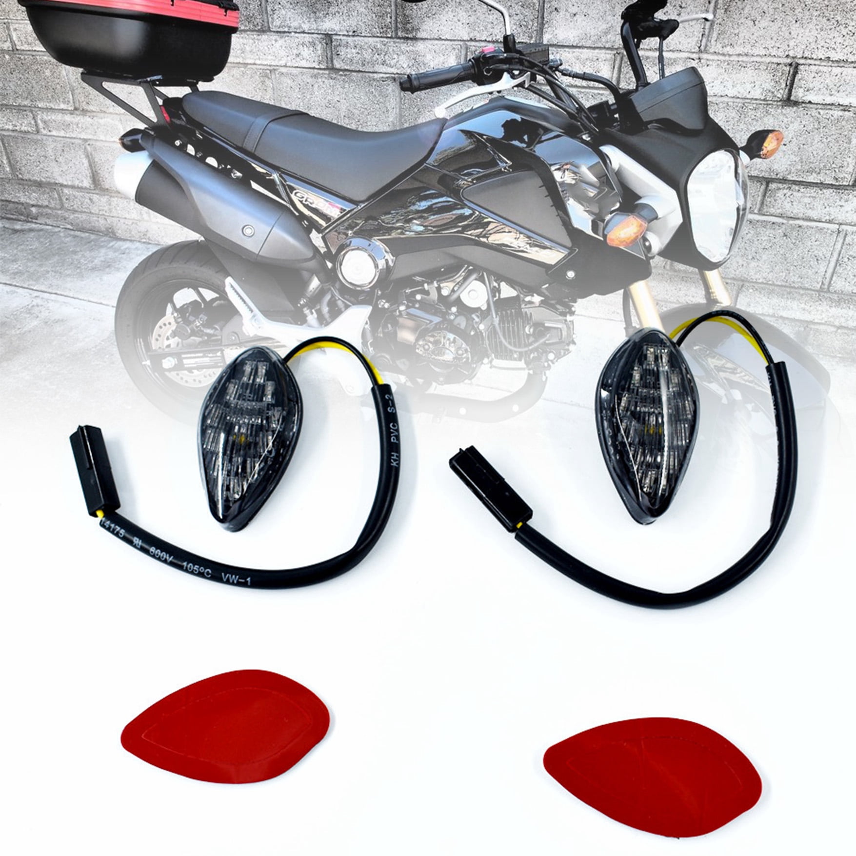 LABLT 2Pcs Flush LED Turn Signals Light Mounting Amber for Honda Grom ...