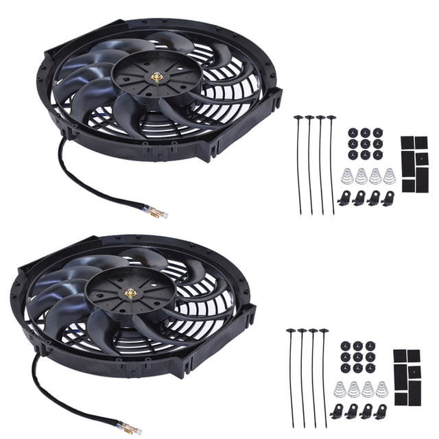 Radiator Fan 16" 12V Electric Slim Push Pull Fan & Mount Kit Radiator ...