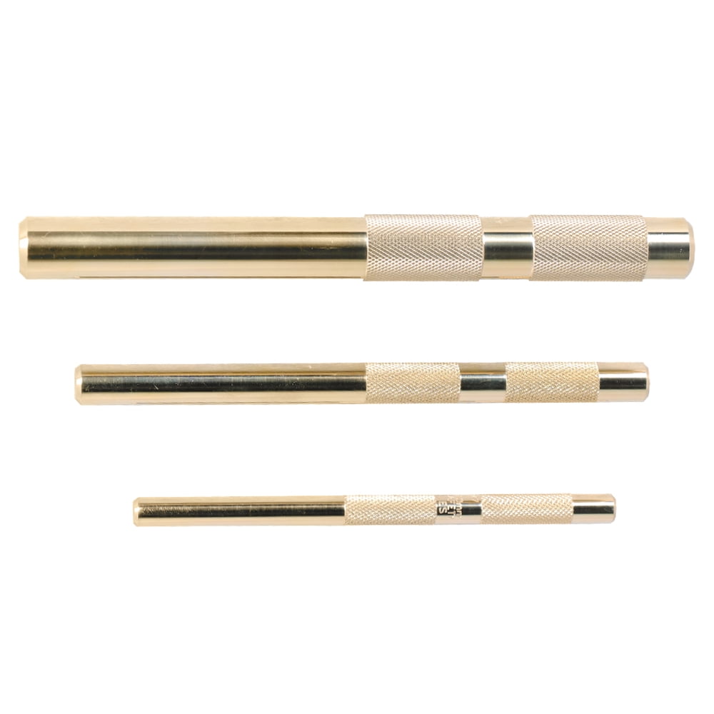 LABLT 3PCS Brass Knurled Drift Punch Kit Brass Roll Pin Punch Chisel ...