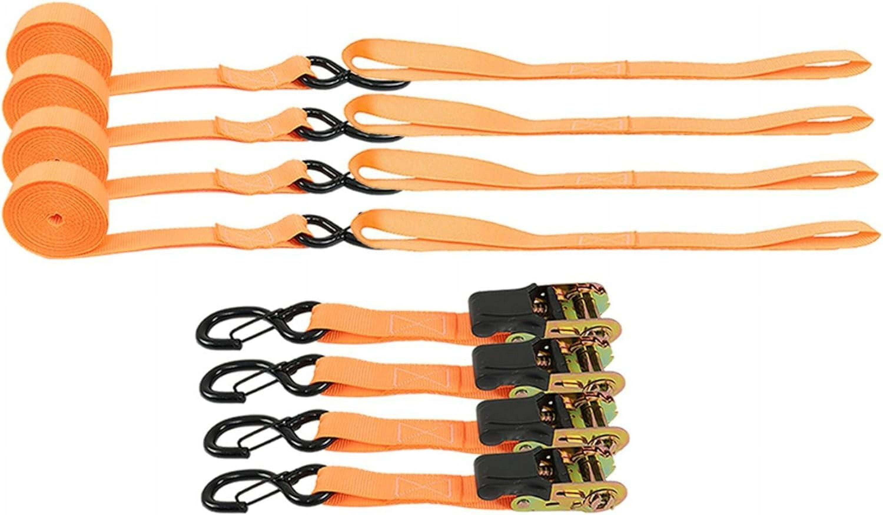 LABLT 4 Pieces of 2200 lb Break Strength Motorcycle and Truck Tie Downs ...