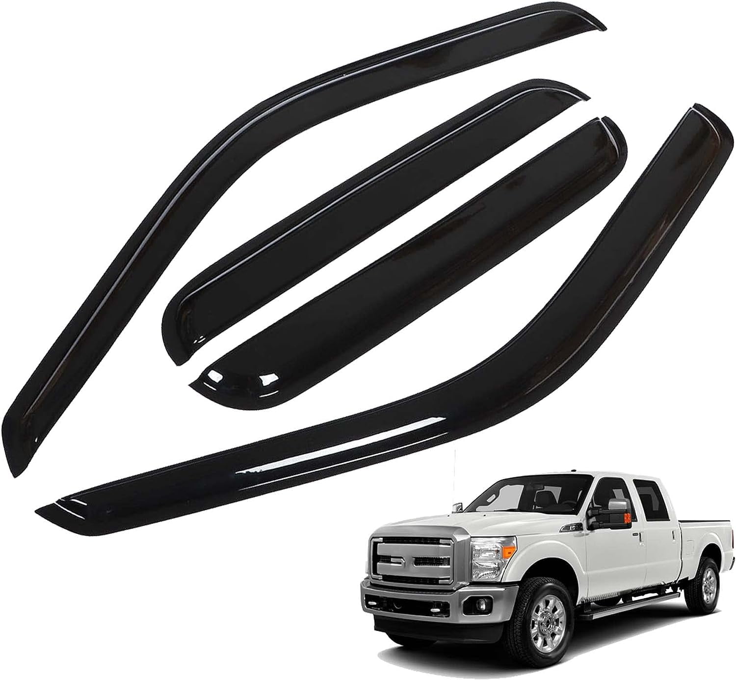 LABLT 4PCS Window Visor Vent Rain Guard Deflector Replacement for 1999 ...