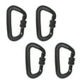 LABLT 4Pcs Carabiners Clip Set 3.2 Inch Locking D Ring Shape Clips 12KN ...