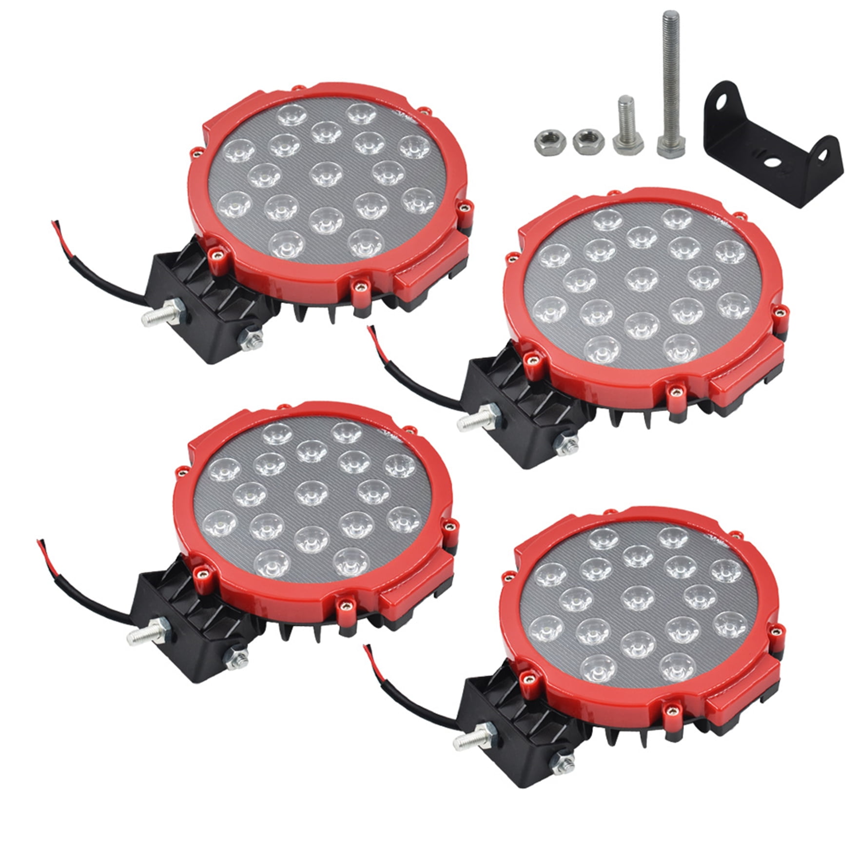 LABLT 4x7 Inch LED Pods Work Light Bar Round Driving Fog Headlight ...