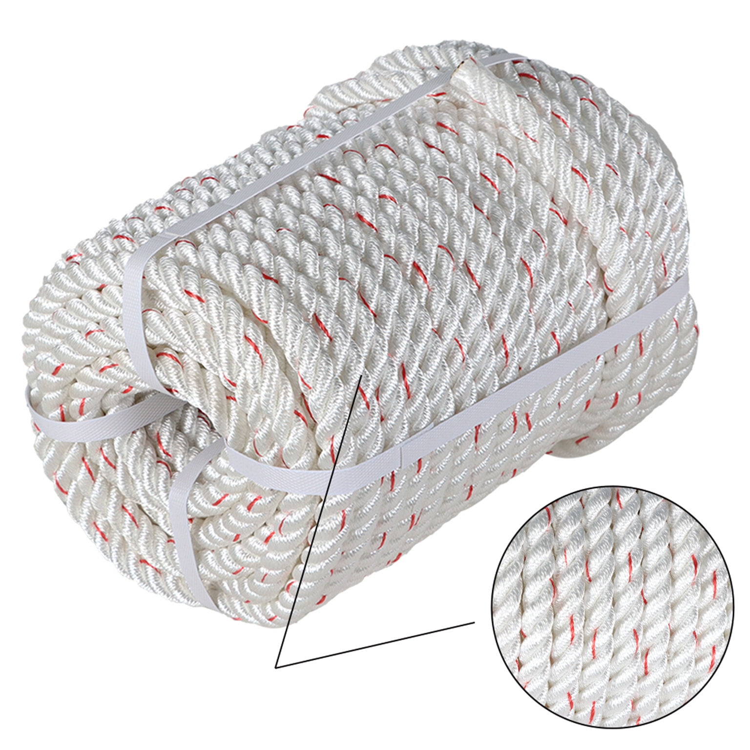 LABLT 5/8"x150' Arborist Bull Rope Durable Pulling Rigging Rope Nylon ...