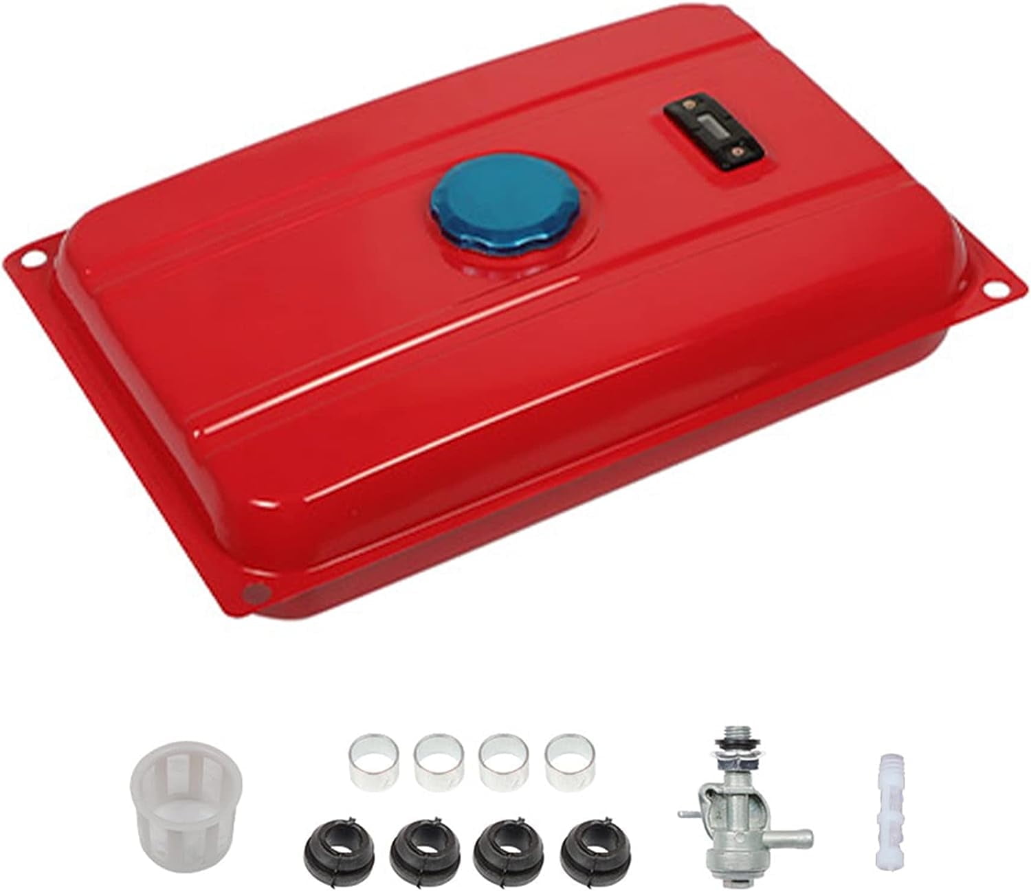 LABLT 5 Gallon Universal Generator Fuel Tank, Metal, Red, with Petcock ...