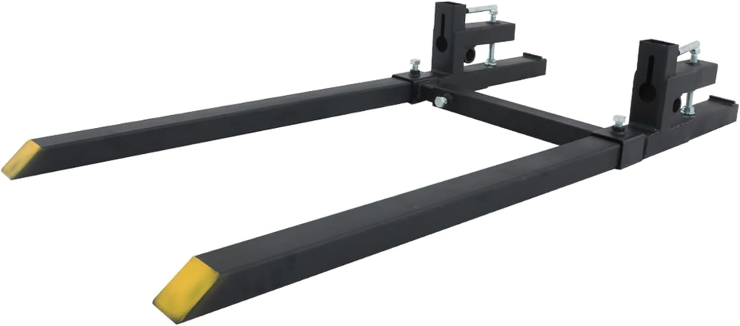 LABLT 60 2000lbs Clamp on Pallet Forks, Adjustable Stabilizer Bar for ...