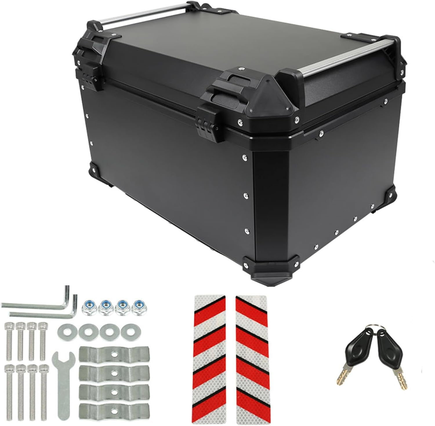 LABLT 65L Black Motorcycle Top Box Motorcycle Top Box Universal ...