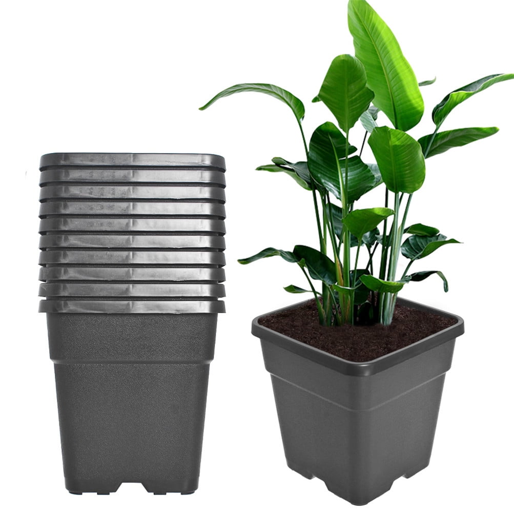 LABLT 10PCS 3 Gallon Durable Plant Pots, HDPE Injection Molded, Indoor ...