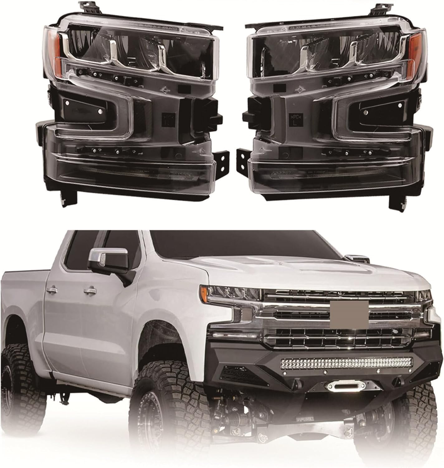 LABLT A Pair of Left and Right Headlights Replacement for Chevy ...