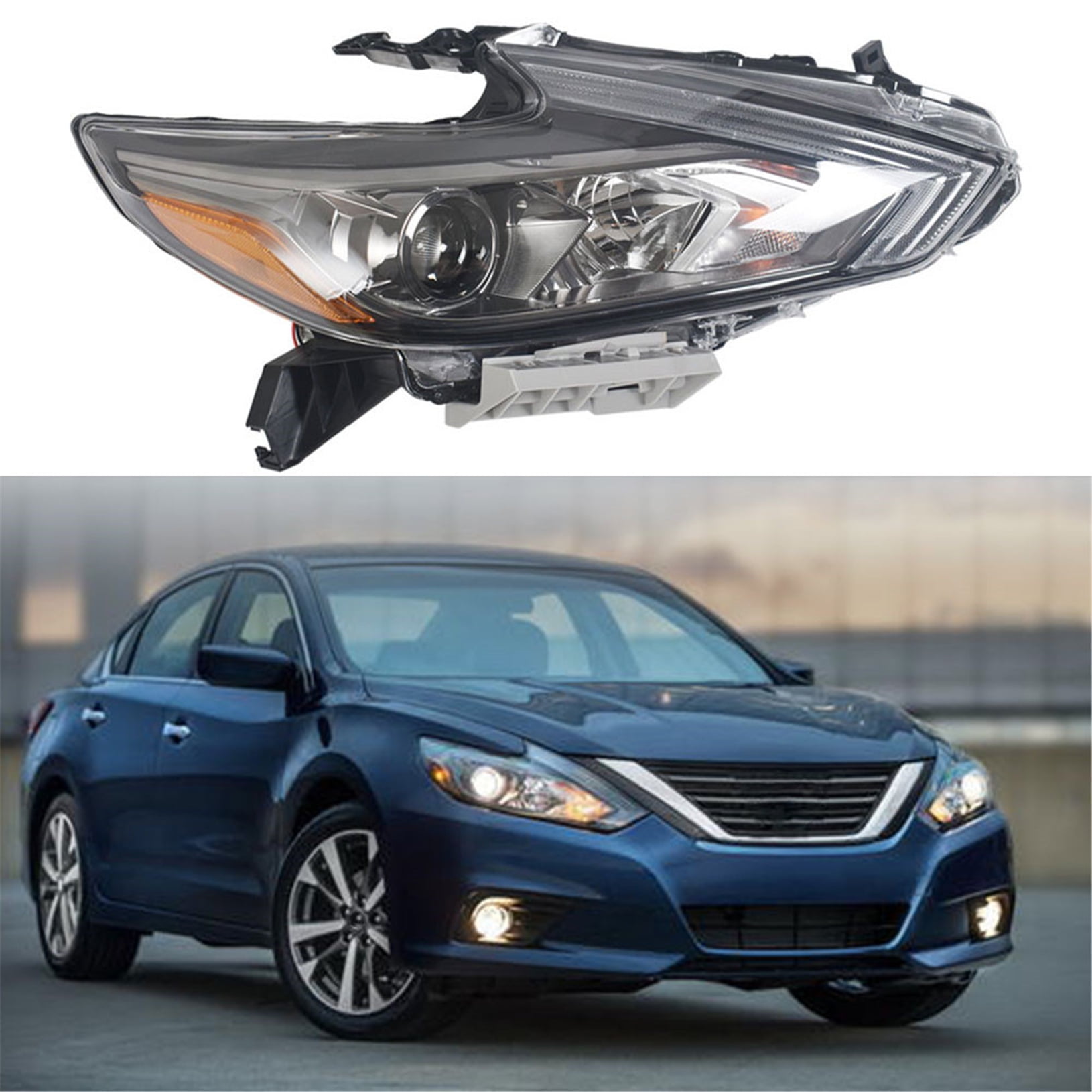 LABLT Black Halogen Headlights Right Side for Car 16-18 Nissan Altima W ...