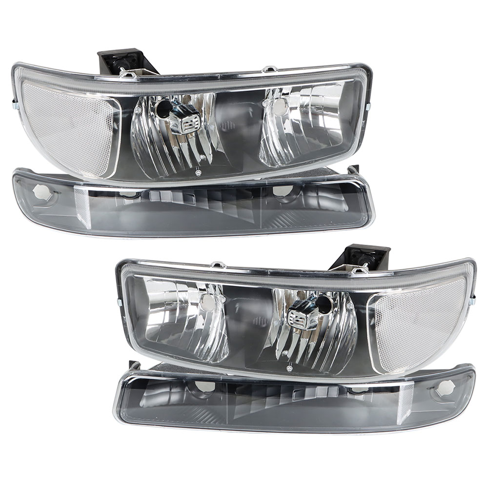 LABLT Black Housing Headlight Assembly for 1999-2007 GMC Sierra 1500 ...
