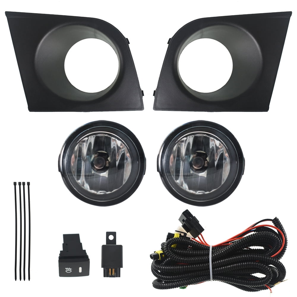LABLT Bumper Driving Fog Light Lamps Clear Lens W/Bezel+Switch for ...