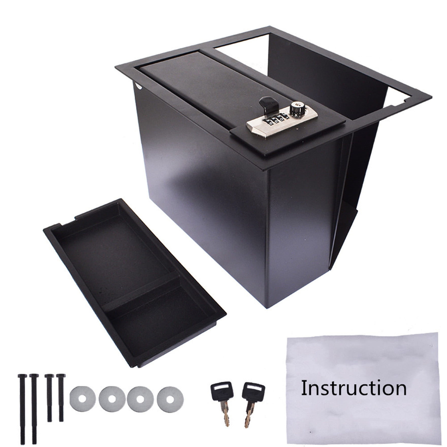 LABLT Center Console Car Safe Storage Box for 2014-2020 Toyota Tundra ...