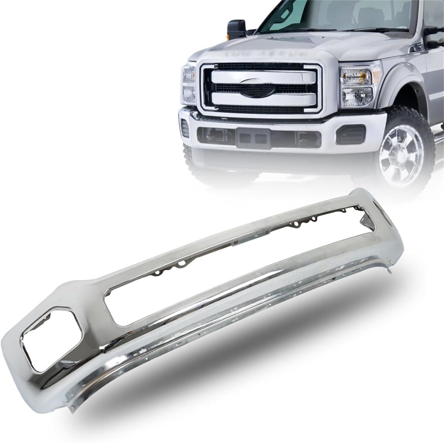 LABLT Chrome Steel Front Bumper Replacement for 2011-2016 F-250 F-350 ...