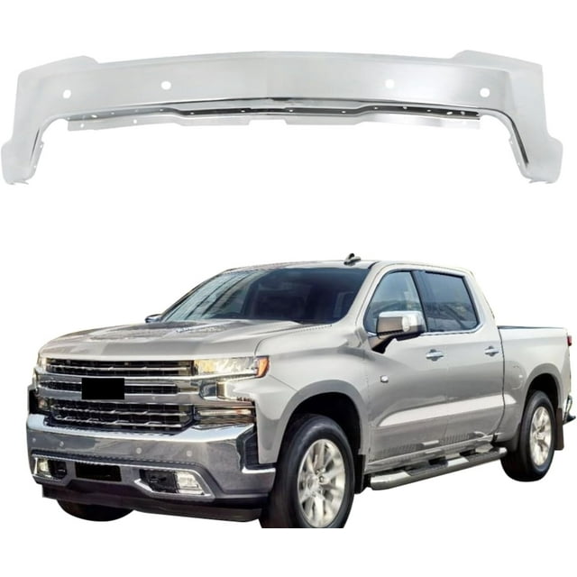 LABLT Chrome Steel Front Bumper w/Park Assist Replacement for 2019-2022 ...