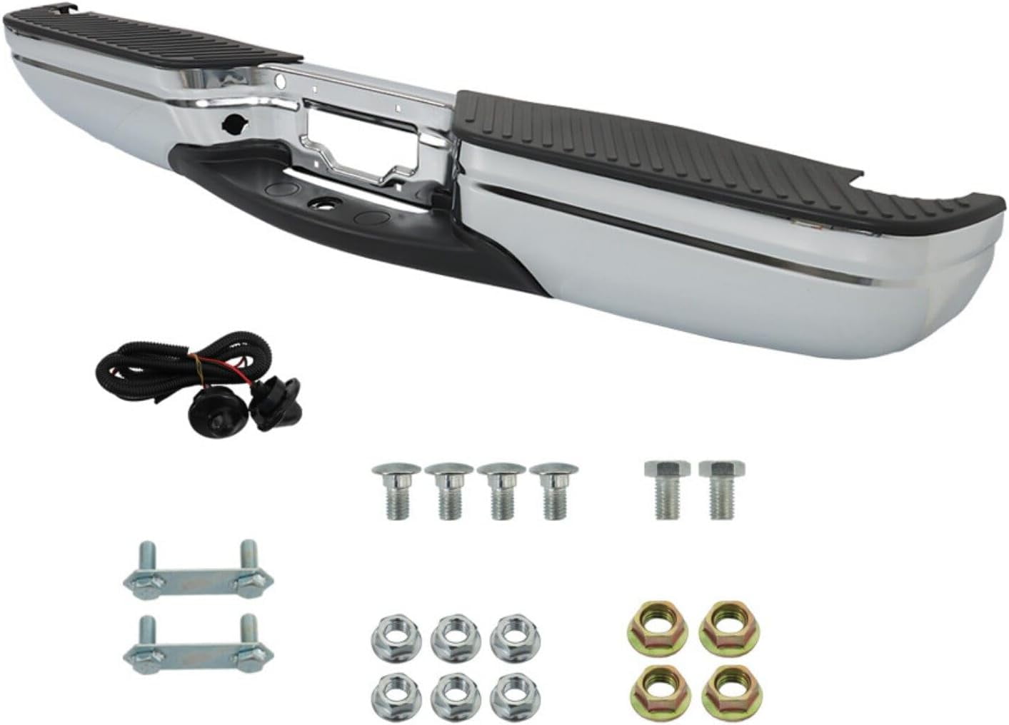 LABLT Chrome Steel Rear Step Bumper Assembly Replacement for F-150 1997 ...