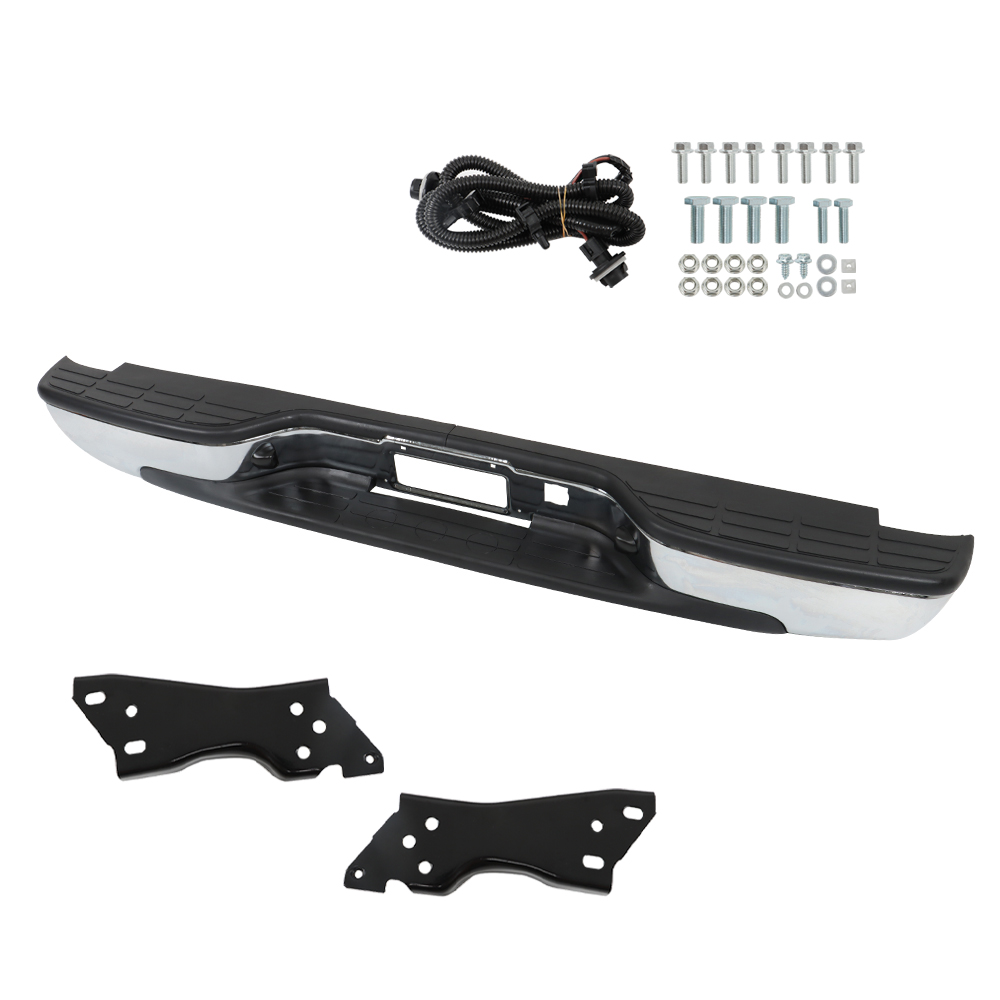 LABLT Complete Chrome Rear Bumper for 1999-2006 Chevy Silverado GMC ...