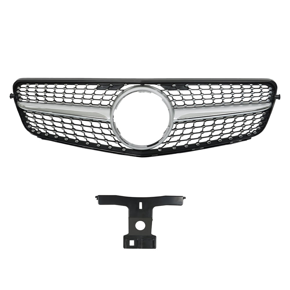LABLT Diamond Front Grille Grill Black for Mercedes Benz W204 C Class ...