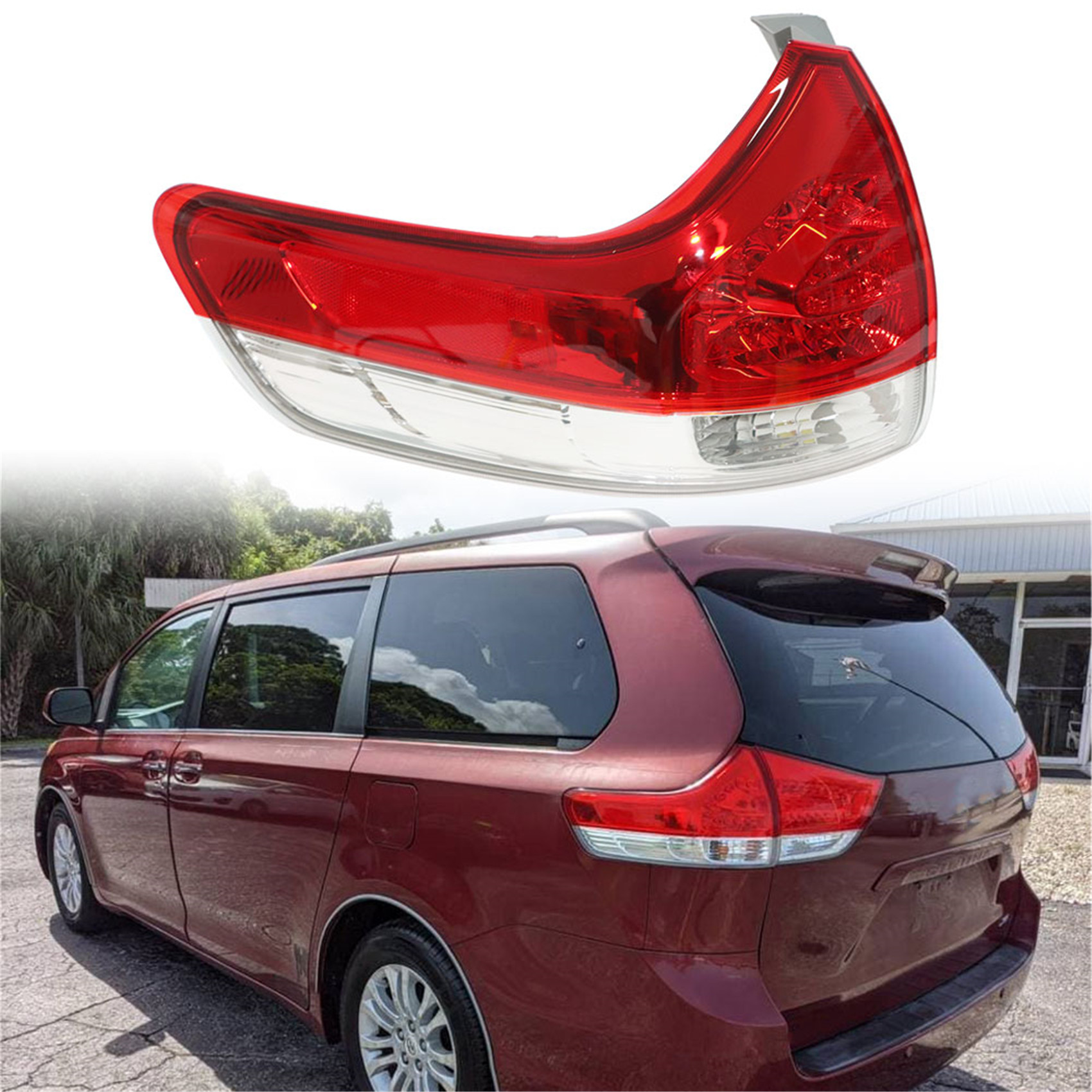 Tail Light Assembly - Cooling Direct Fit/For 11-14 Toyota Sienna-Base/L ...