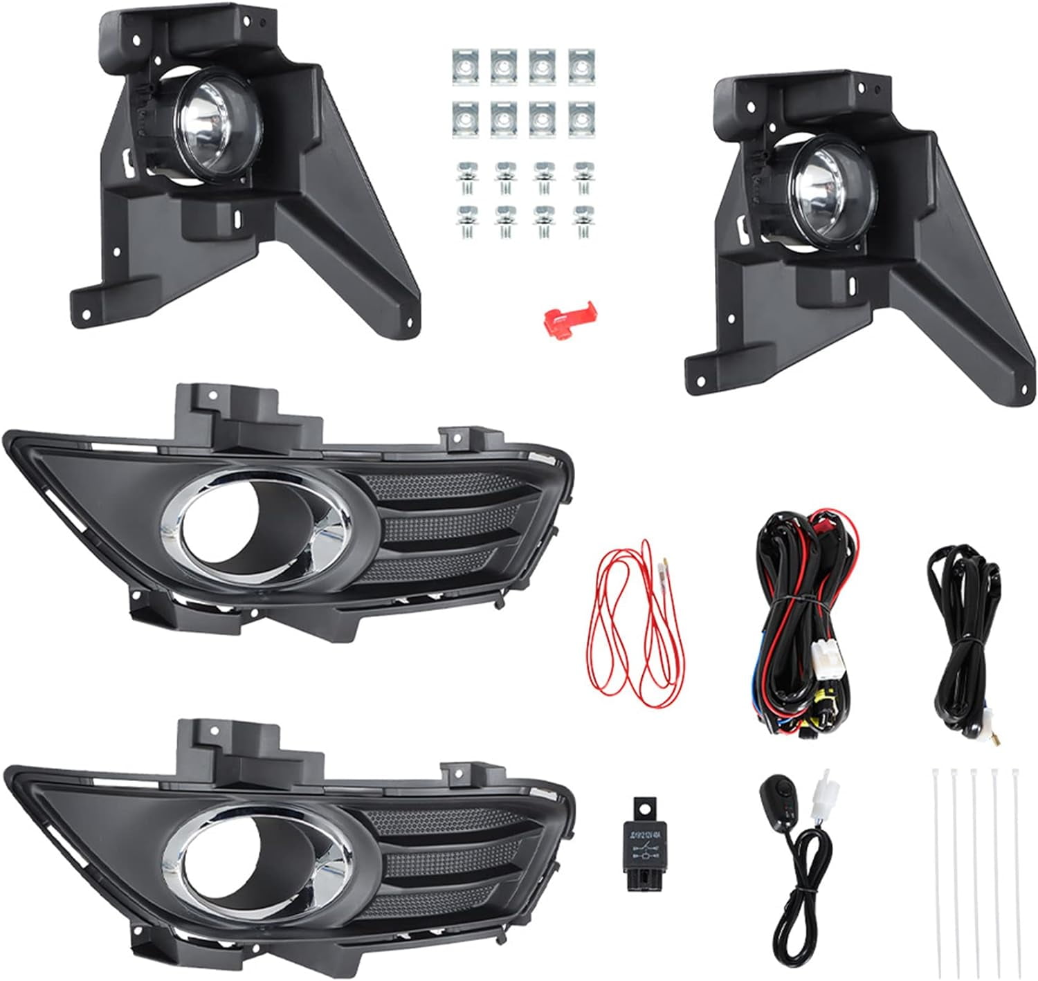 LABLT Fog Lights Replacement for 2013-2016 Ford Fusion Clear Lens with ...