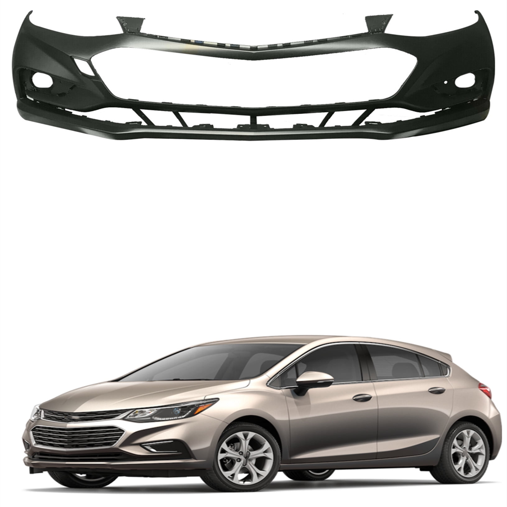 LABLT Primered Front Bumper Cover Replacement for 2016-2018 Cruze Sedan ...
