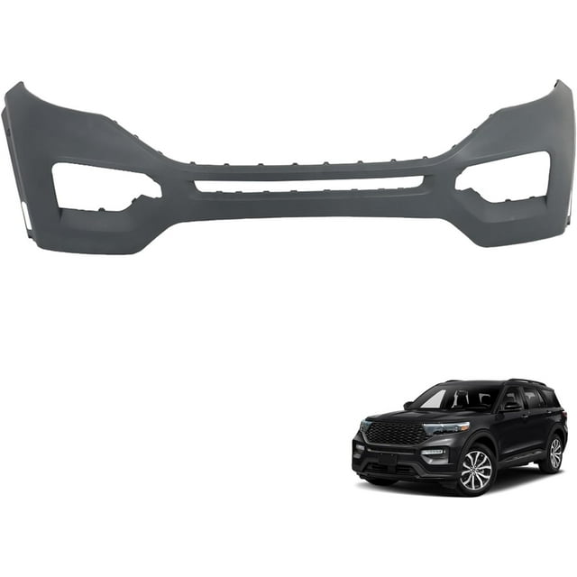 Lablt Front Bumper Cover W O Park Sensor Holes Black Replacement For