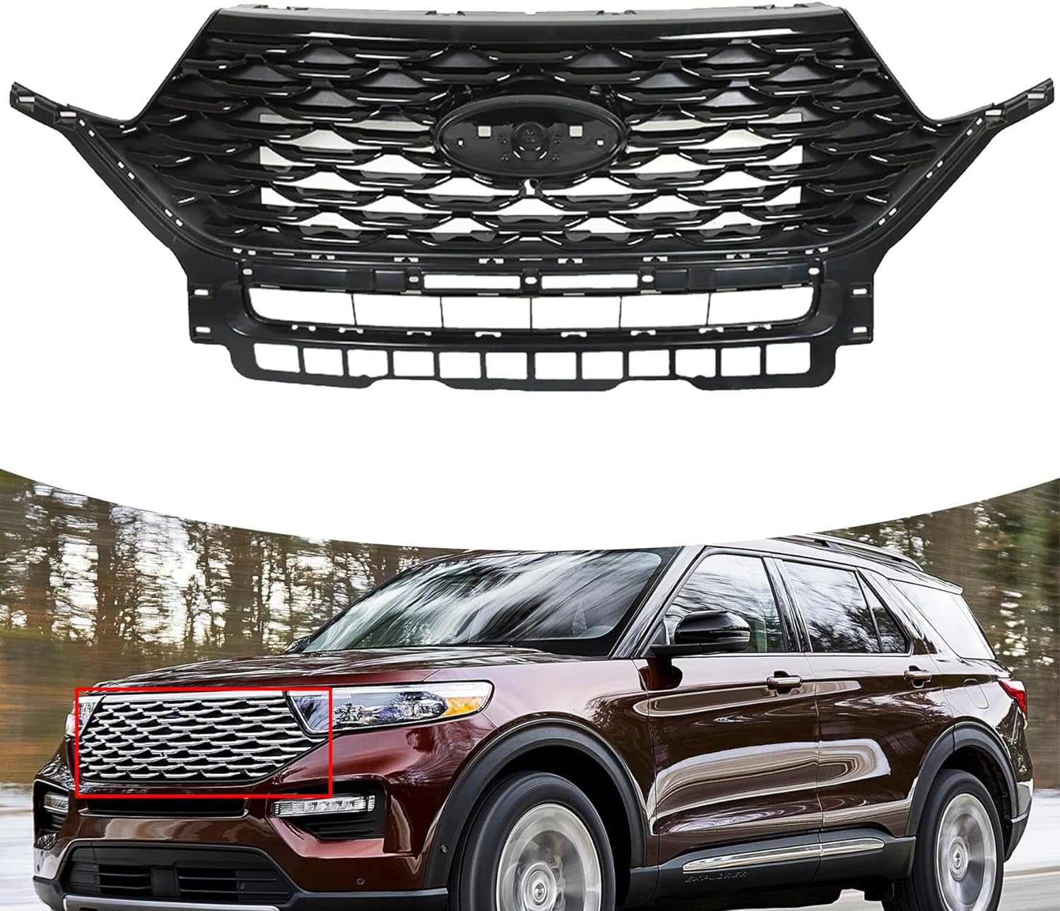 LABLT Front Bumper Radiator Grill Grille Cover Replacement for 2020 ...