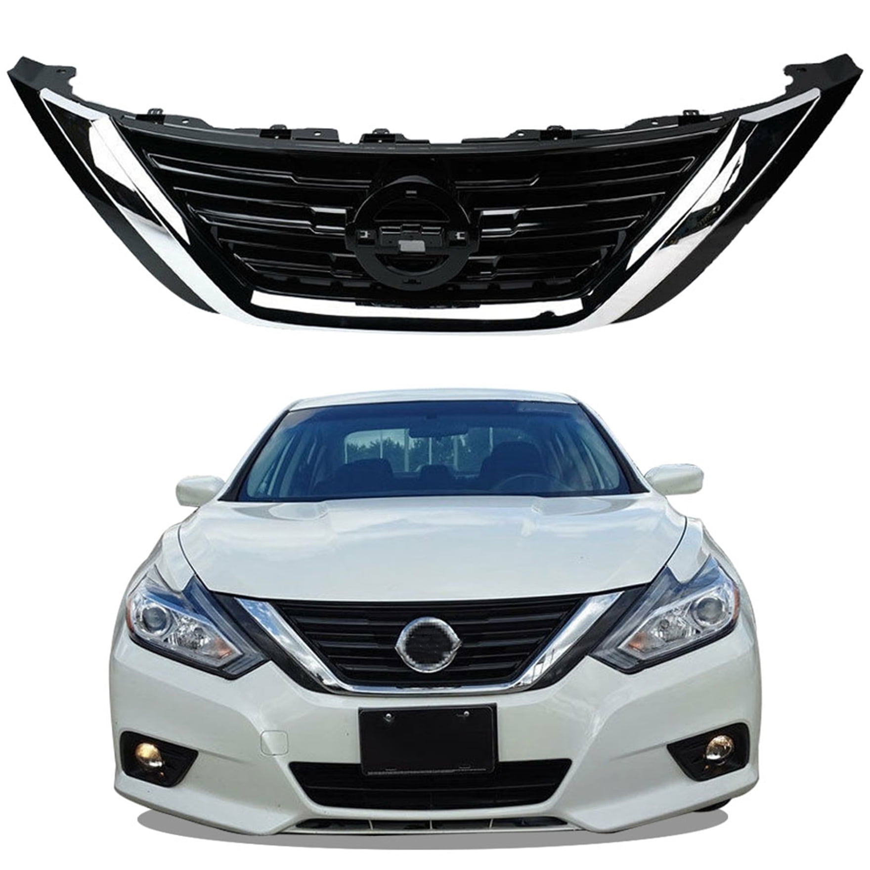 LABLT Front Bumper Upper Grille Assembly 623109HS1A Fit for Nissan ...