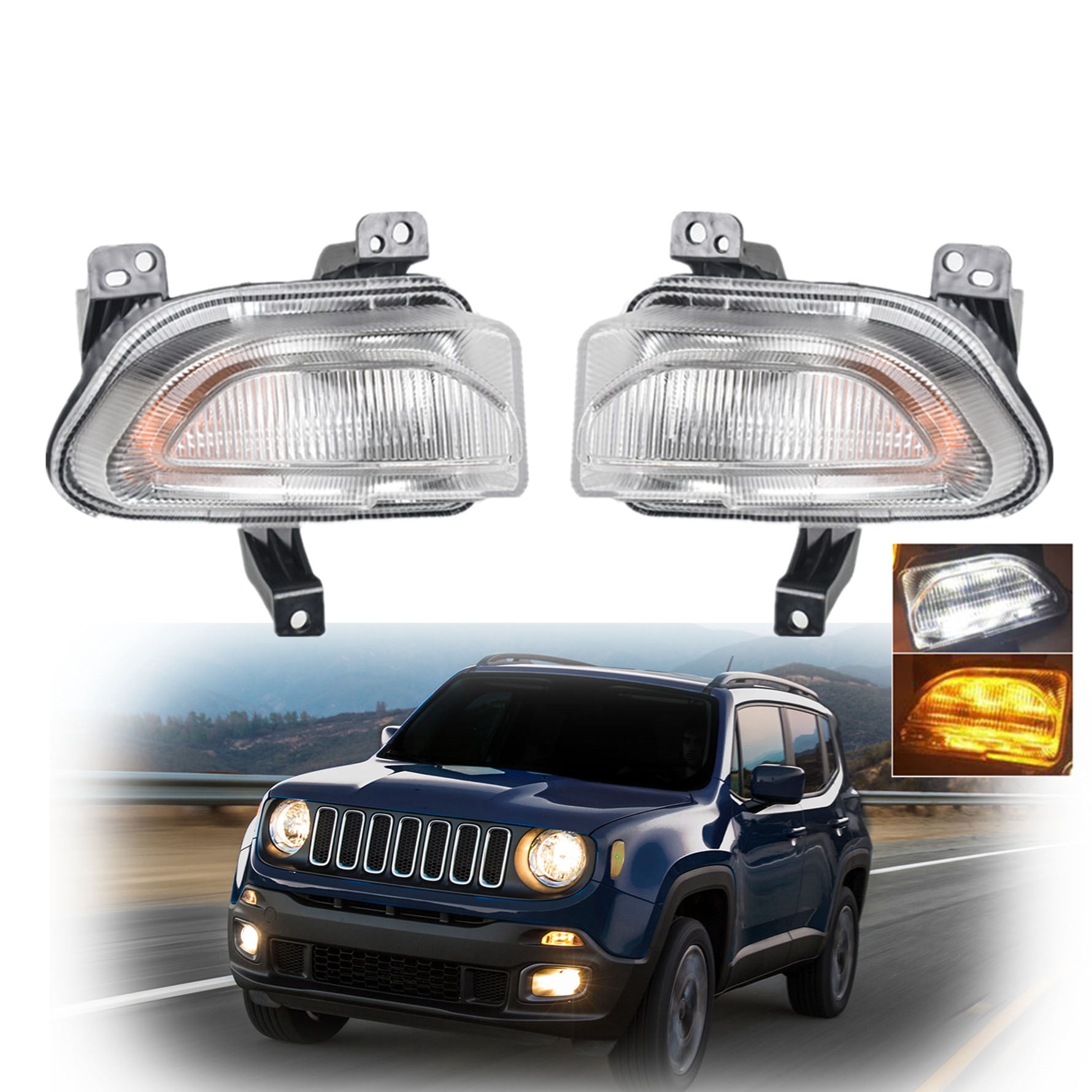 LABLT Front Left & Right Park Turn Signal Lamp Light Amber Fit for 2015 ...