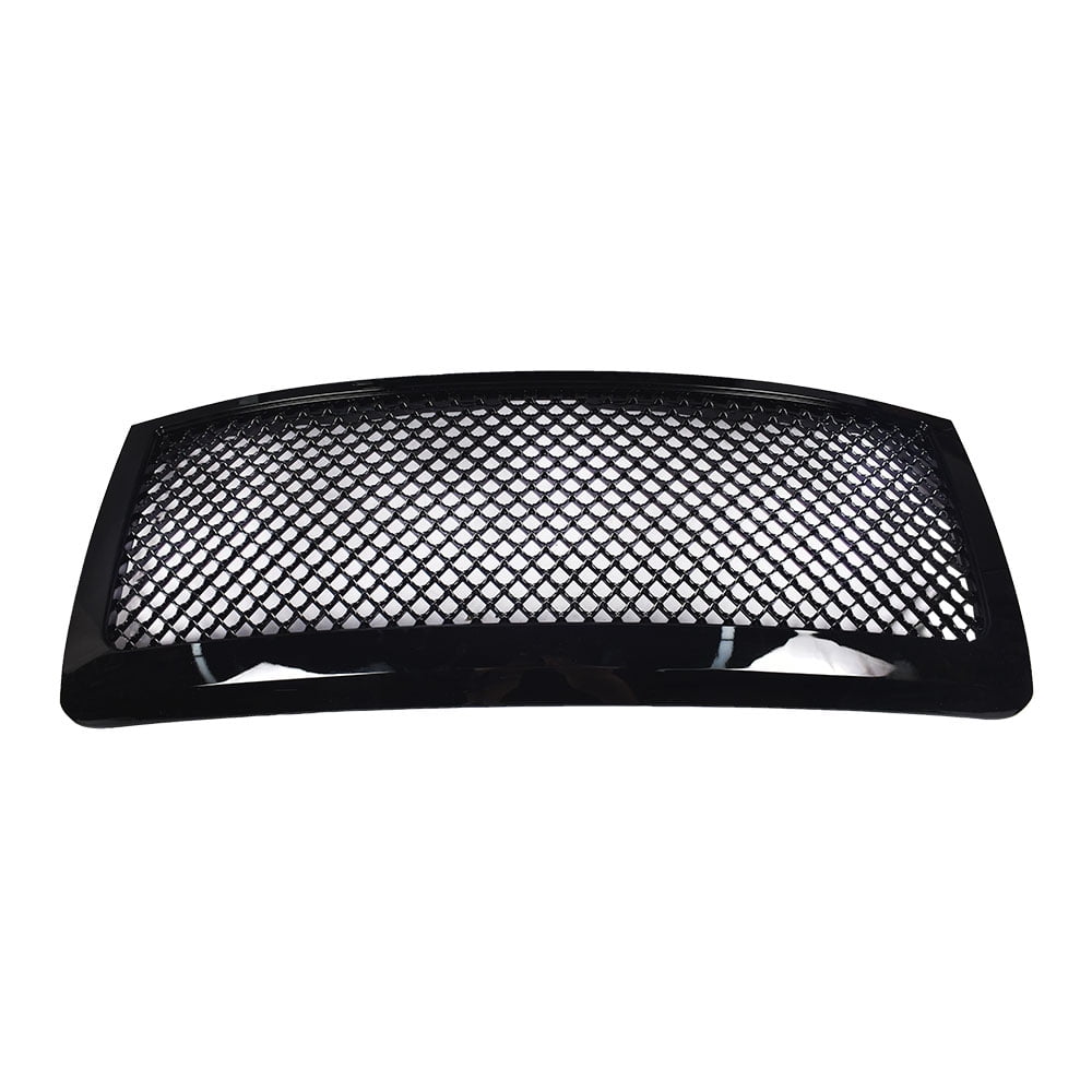 LABLT Glossy Black Mesh Front Bumper Hood Upper Grille Replacement for ...