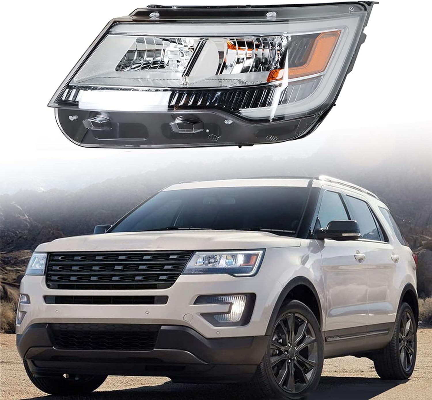 LABLT Headlights Front Head Lamps Replacement for 2016-2018 Ford ...